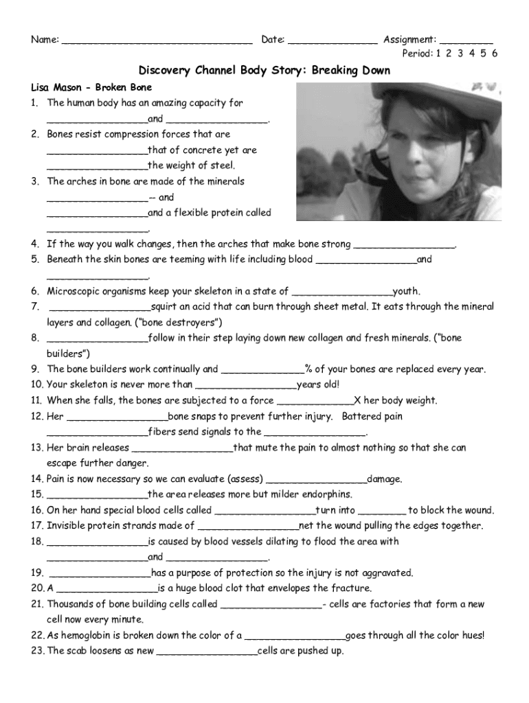 Fillable Online Discovery Channel Body Story: Breaking Down Fax Email ...