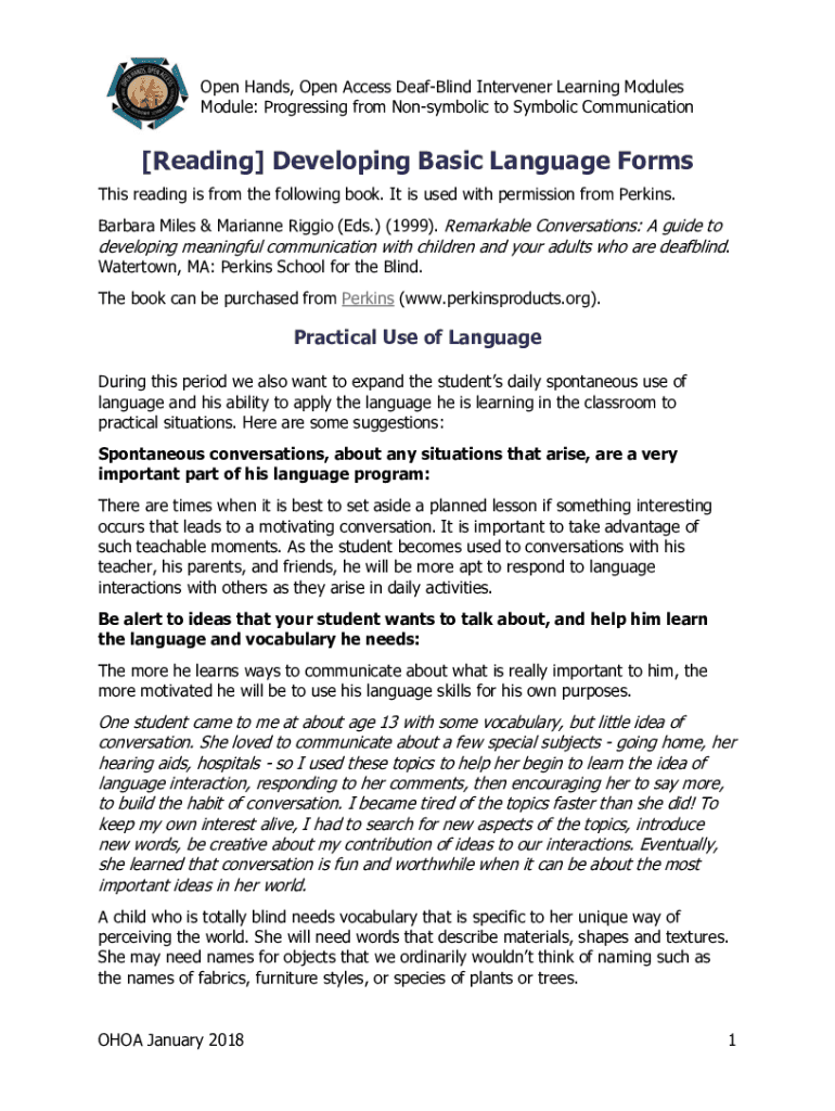 Fillable Online Reading Developing Basic Language Forms Fax Email Print - pdfFiller