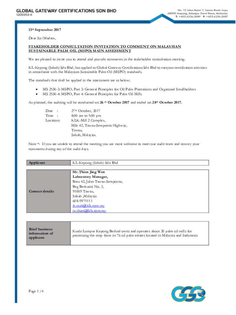 Fillable Online Stakeholder-Letter-MSPO-LPC-Plantations ... - Sirim QAS ...