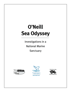 Fillable Online O'Neill Sea Odyssey - Investigations in a National ...