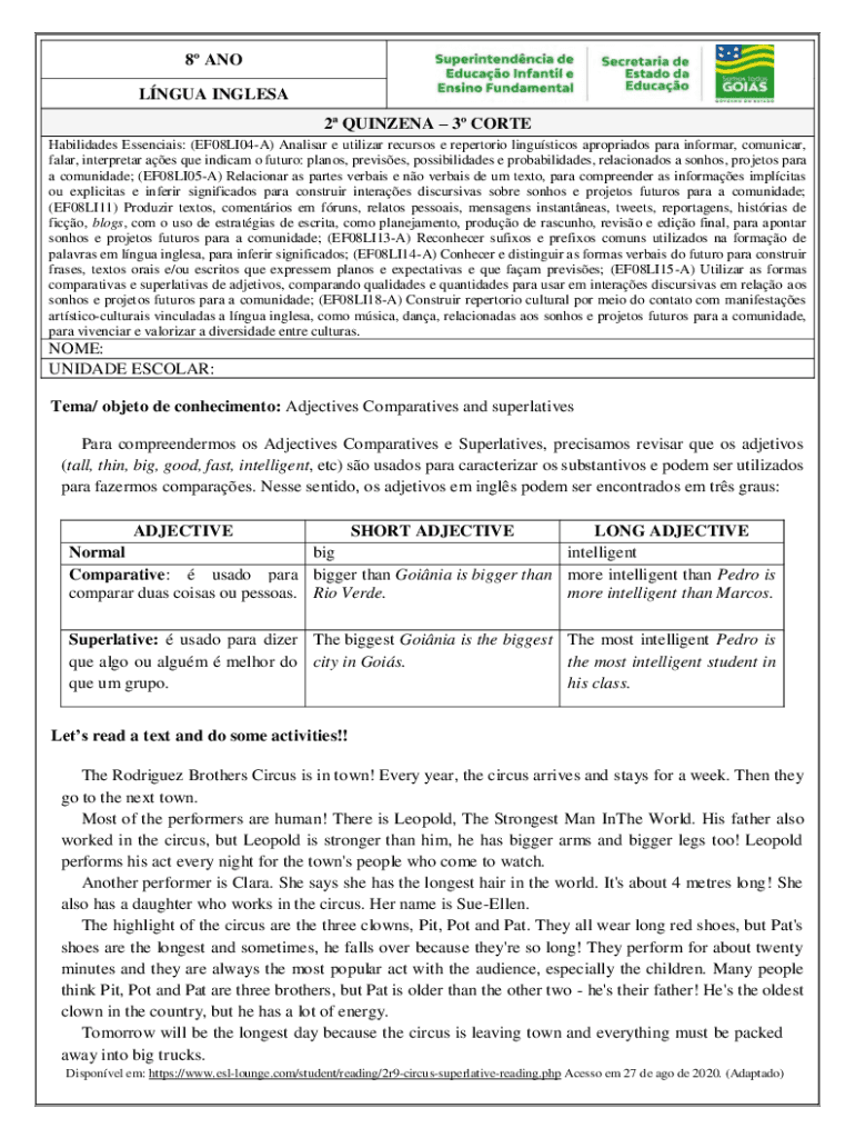 Fillable Online Prefixes and suffixes in English. Irregular Comparatives Fax Email Print - pdfFiller