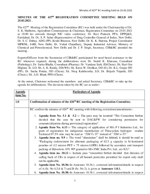 Fillable Online ppqs gov Snippets of the 427th Registration Committee ...
