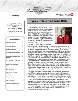 Fillable Online Note of Thanks from Susan Hester Fax Email Print ...
