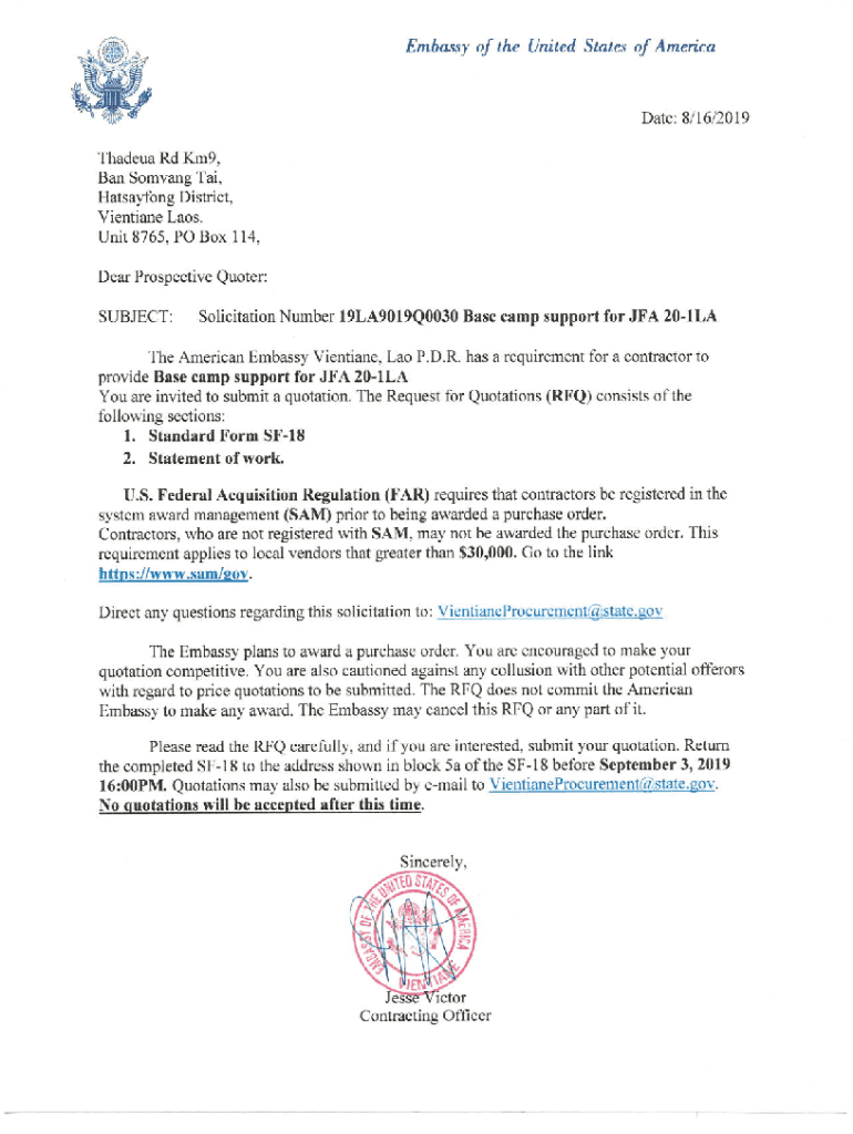 Fillable Online performance work statement (pws) for lodging for the ...