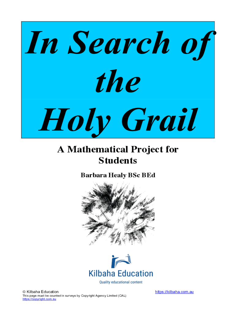 Fillable Online SAMPLE In Search of the Holy Grail. Third Edition. 2020 ...