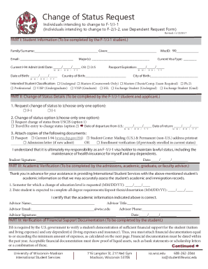 Fillable Online Change of Status Request - cloudfront.net Fax Email Print - pdfFiller