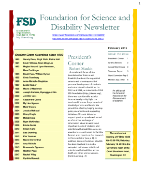 Fillable Online Who is the Foundation for Science and Disability? Fax ...