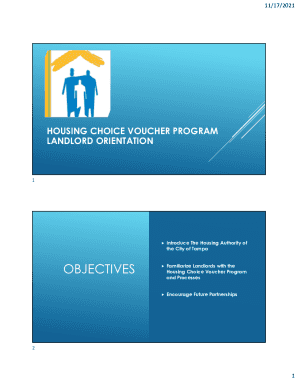 Fillable Online Housing Choice Voucher Program Landlord Orientation Fax ...