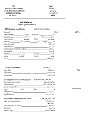 Fillable Online Libya-Visa-form.pdf - Visalogix Fax Email Print - pdfFiller