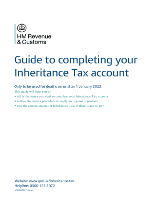 Fillable Online IHT400 Notes - Guide to completing your Inheritance Tax ...