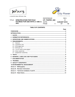 Fillable Online reference rev title specification for pole fittings for ...