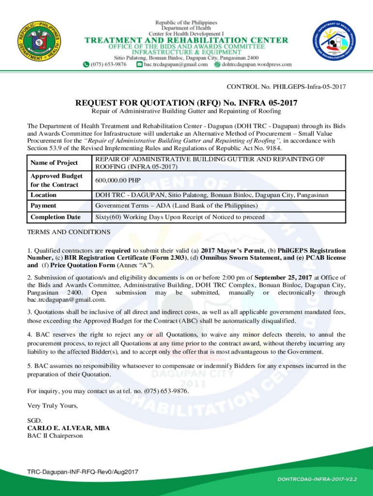 Fillable Online How to post Request for Quotation(RFQ) in PhilGEPS ...