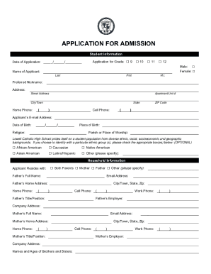 Fillable Online New Student Application, K-12th Grade Fax Email Print - pdfFiller