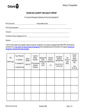 Fillable Online O. Reg. 406/19, On-Site and Excess Soil Management ...