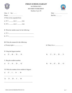 Fillable Online Worksheet on Number in Expanded Form Fax Email Print - pdfFiller