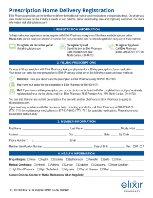 Fillable Online Prescription Home Delivery Registration - Imperial ...