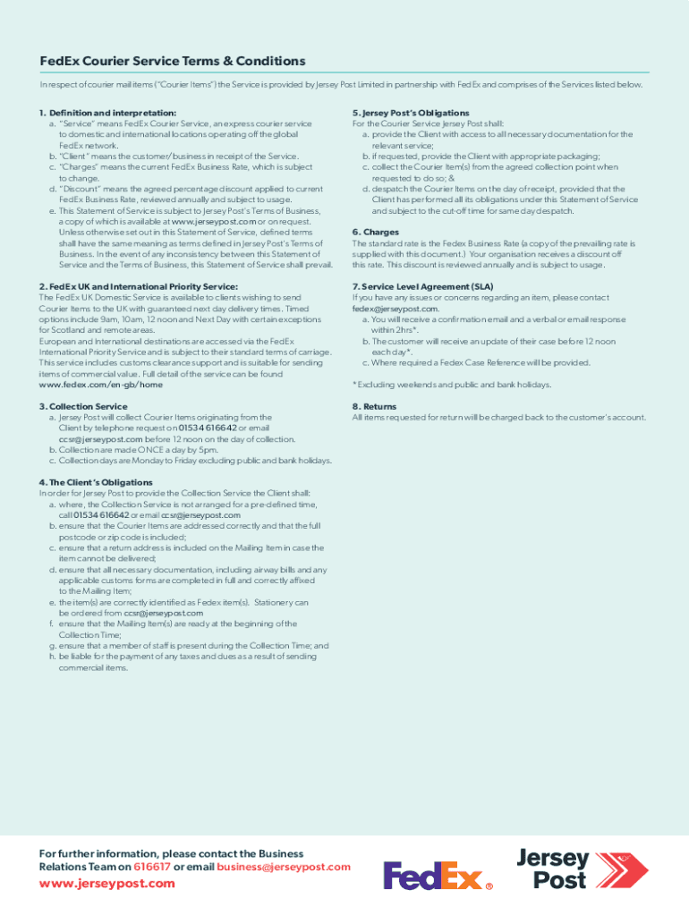 Fillable Online FedEx Express Corporate Pricing Program Agreement Fax ...