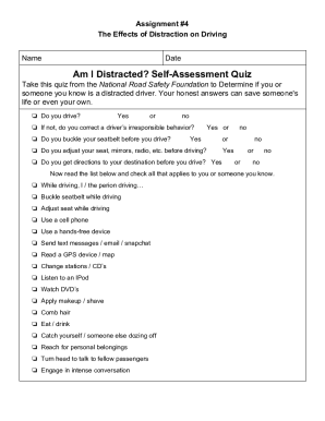 Fillable Online Am I Distracted? Self-Assessment Quiz Fax Email Print ...