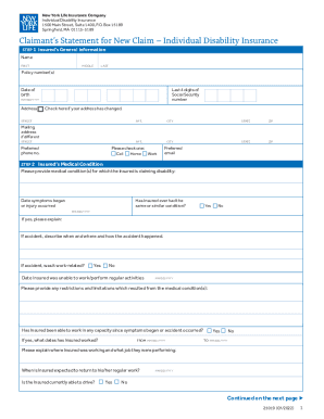 Fillable Online Your New York State Disability Benefit Claim - The ...