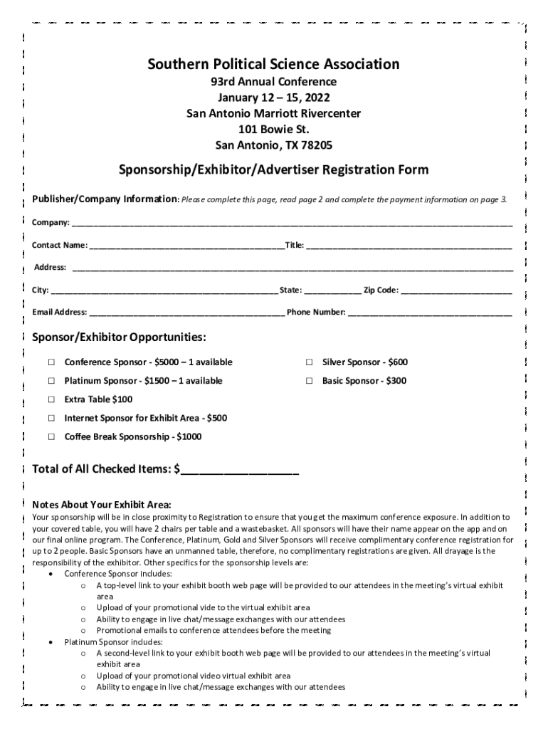 Fillable Online Southern Political Science Association, profile picture ...