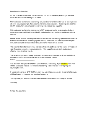 Fillable Online Dear Parent or Guardian: As part of our effort to support the Whole ... Fax ...