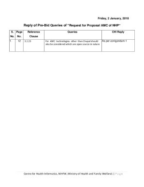 Fillable Online Responses to Pre-bid queries 1 20 ii Service Provider ...