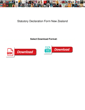 Fillable Online Statutory Declaration Form New Zealand. Statutory ...