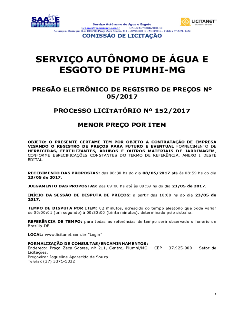 Fillable Online Saae Servico Autonomo de Agua e Esgoto 23782816000110 ... Fillable Online Saae Servico Autonomo de Agua e Esgoto 23782816000110 ...