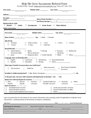 Fillable Online Help Me Grow Sacramento Referral Form - iCarol Fax ...