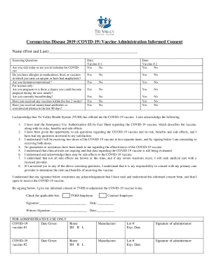 Fillable Online Informed Consent Form for SARS-CoV-2 (Covid-19 ... Fax ...
