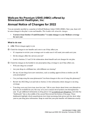 Fillable Online Plan Benefit MaterialsAllwell from Silver Summit Health ...