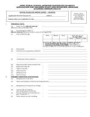 Fillable Online Application form CSB 2023-24 Fax Email Print - pdfFiller