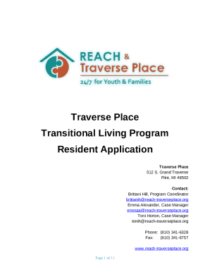 Transitional Living Program Fact Sheet Doc Template | pdfFiller
