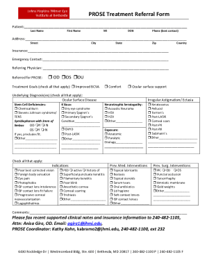 Fillable Online BostonSight PROSE Treatment Referral Form THE WILMER ...