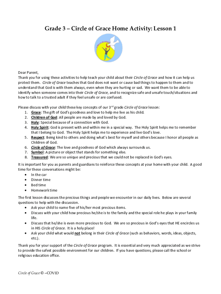 Fillable Online Lesson 2 Boundaries and Limits of Our Circle of Grace ...