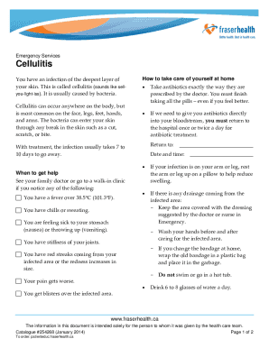 Fillable Online All About Cellulitis: Causes, Symptoms, Treatment, and ...