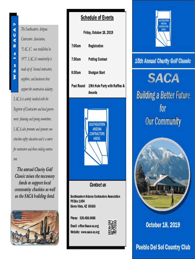 Fillable Online We honor our members for supporting SACA! Fax Email ...