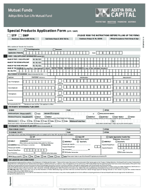 Fillable Online Application Form for SIP, STP & SWP- Orchid Financial Fax Email Print - pdfFiller