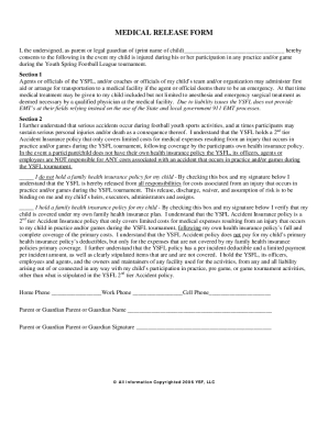 Fillable Online Waiver and Medical Release Form - Siena Heights ...