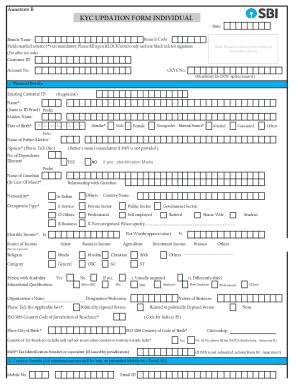 Fillable Online KYC UPDATION FORM INDIVIDUAL Fax Email Print - pdfFiller