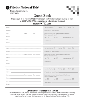 Fillable Online Fidelity National Title Signs Service Agreement With ...