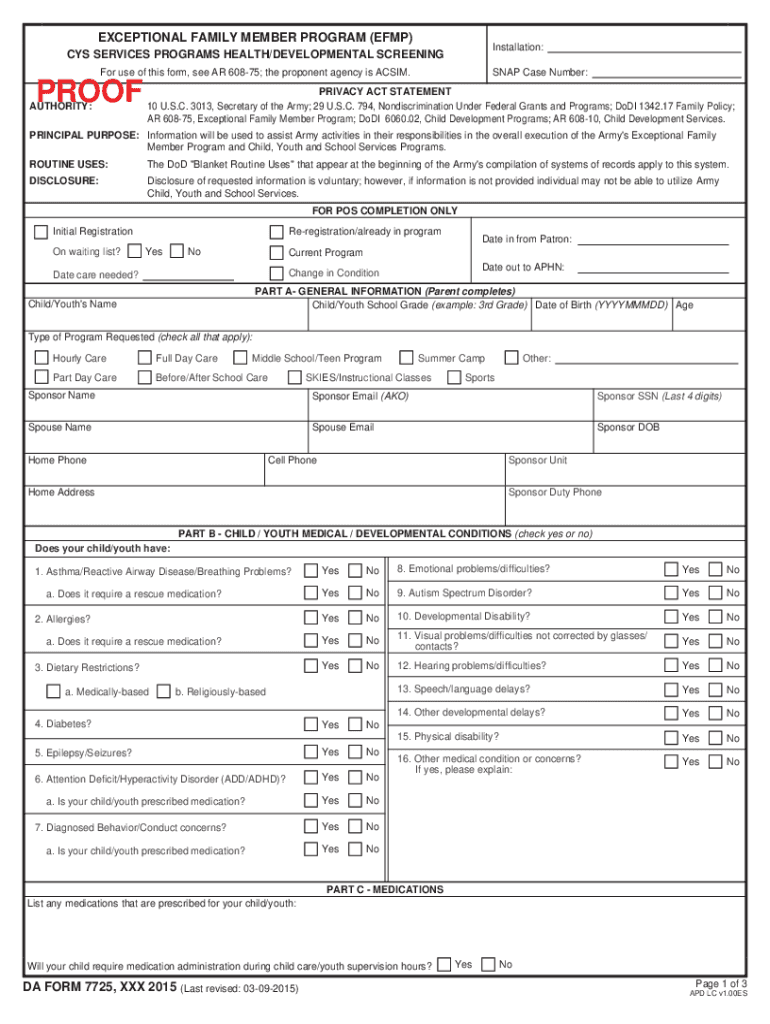 Fillable Online USAG Wiesbaden CYS Registration Checklist Birth to 5th ...