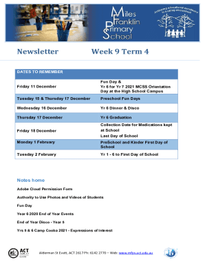 Fillable Online School Newsletter Term 4 Week 9St Paul's Primary School Fax Email Print - pdfFiller