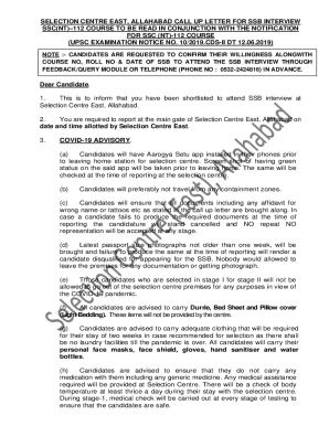 Fillable Online joinindianarmy nic selection centre east, allahabad ...