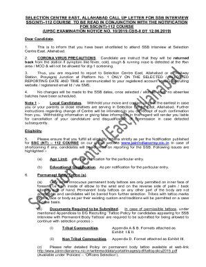 Fillable Online Detail Call Letter SSC (NT) 112 UpdatedPDF Fax Email ...