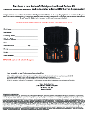 Fillable Online testo Smart ProbesAC & refrigeration test kit plus Fax ...