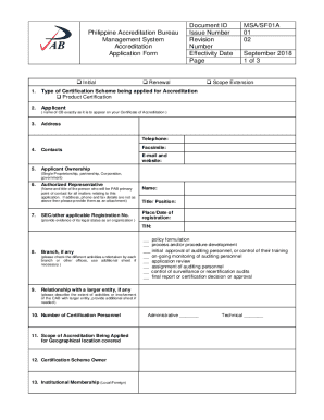 Fillable Online Application Form.pdf - Philippine Accreditation Bureau (PAB) Fax Email Print ...
