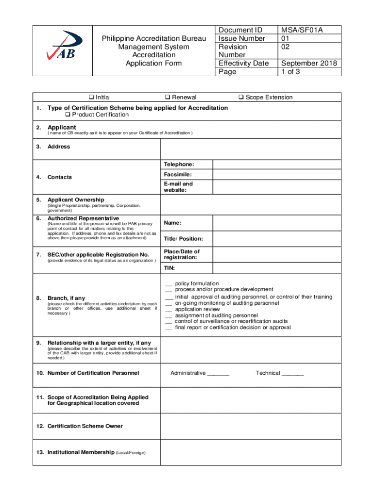 Fillable Online Application Form.pdf - Philippine Accreditation Bureau ...