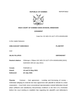 High Court of Namibia. Main Division, WindhoekWomen And ... - ejustice moj Doc Template | pdfFiller