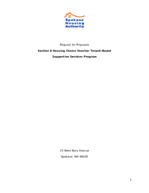 Request for Proposal for Project-Based Vouchers Doc Template | pdfFiller